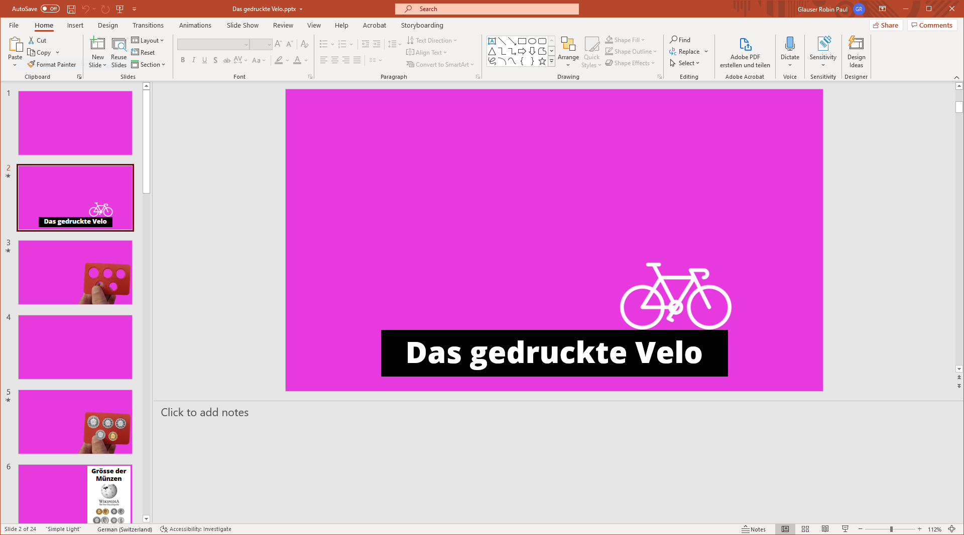 Das gedruckte Velo - Robin Glauser